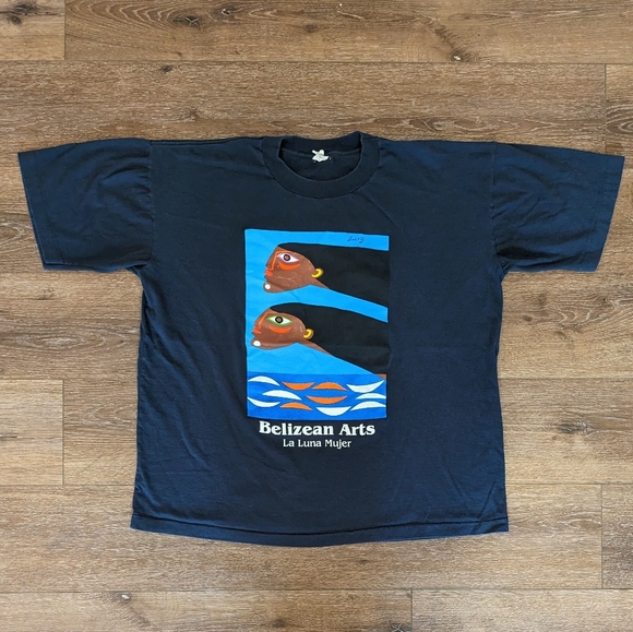 Shirts | Vintage Belizean Arts La Luna Mujer Tshirt Size Xl | Poshmark